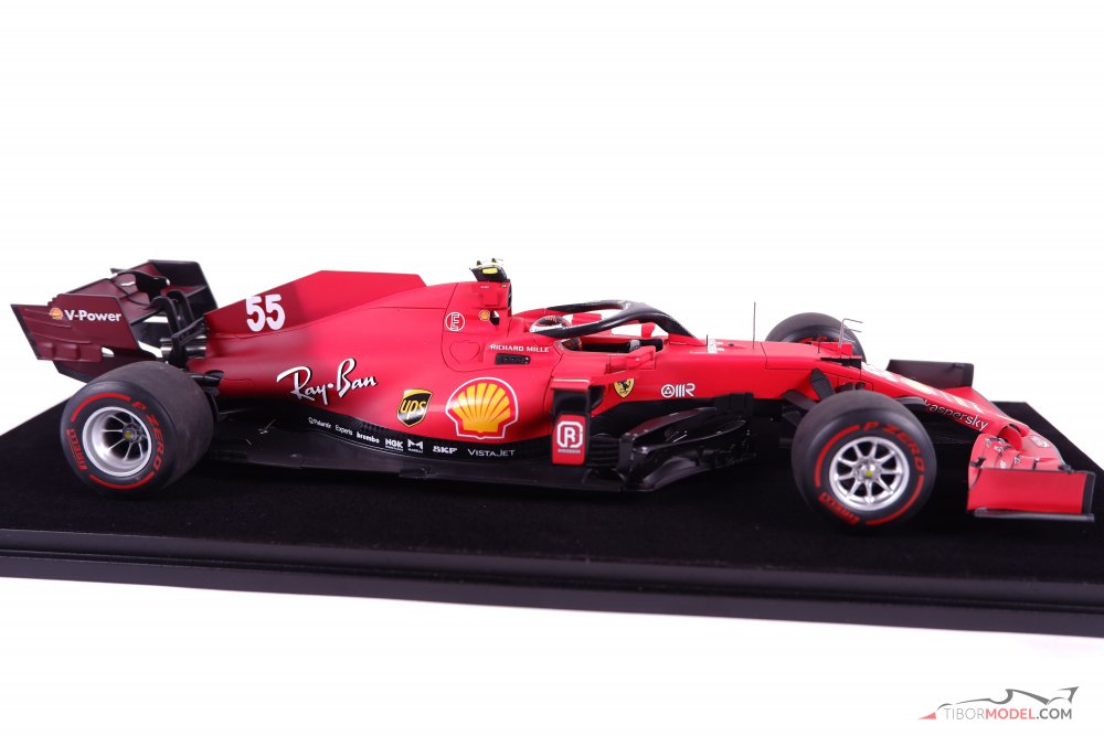 Model car Ferrari SF21 Sainz 2021, 1:18 Looksmart | Tibormodel.com