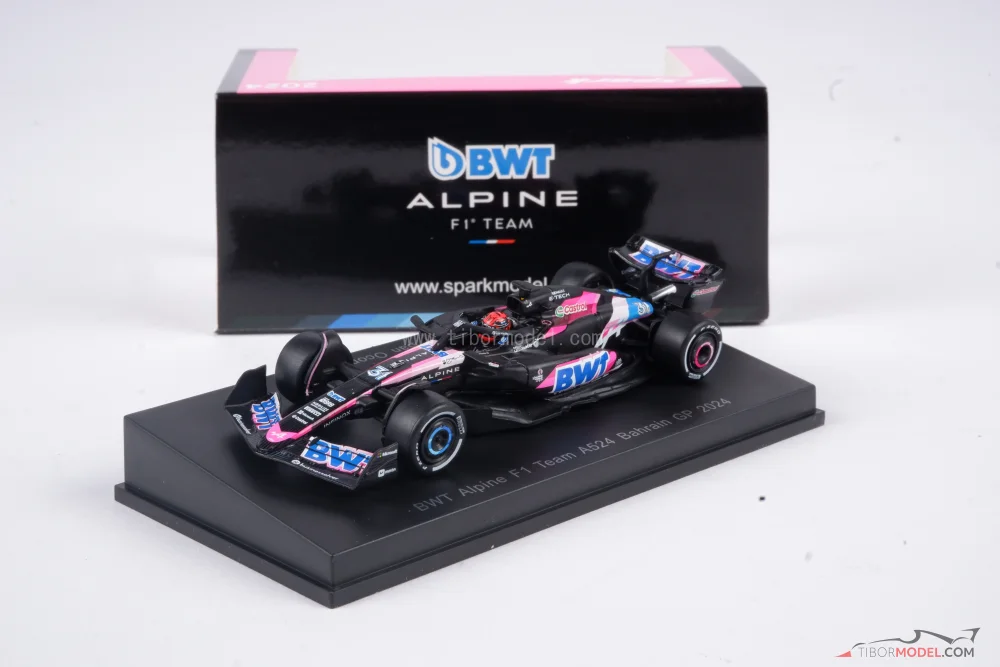 Model car Alpine A524 Ocon 2024, 1:64 Spark | Tibormodel.com