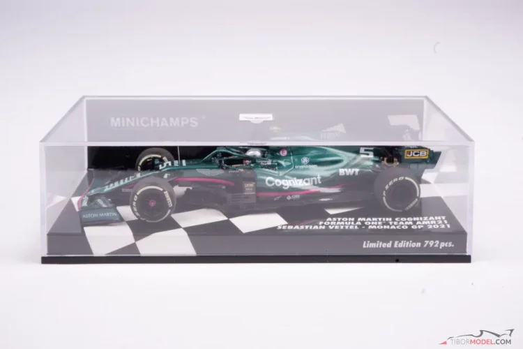Model car Aston Martin AMR21 Vettel, 1:43 Minichamps | Tibormodel.com