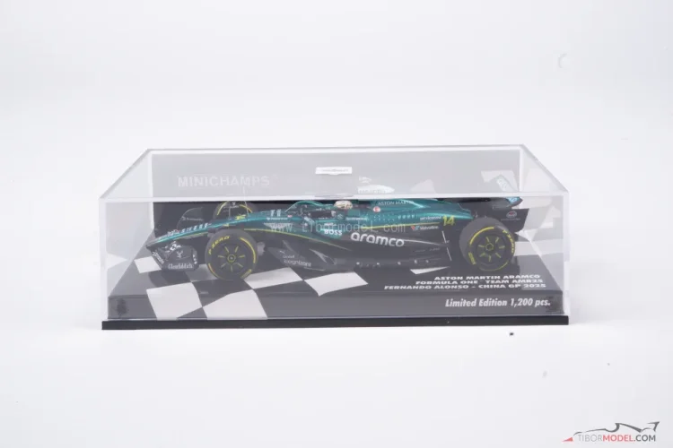 Model car Aston Martin AMR25 Alonso 2025, 1:43 Minichamps | Tibormodel.com