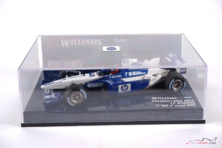 Model car Williams FW24 Montoya 2002, 1:43 Minichamps | Tibormodel.com