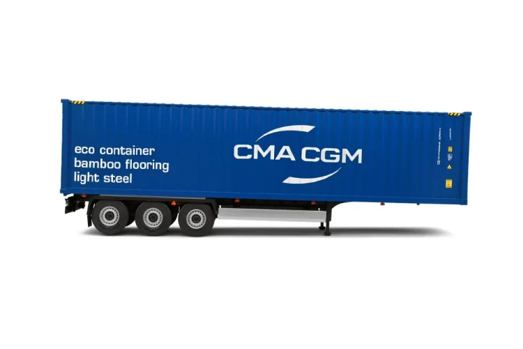 Model trailer CMA CGM container 40 ft, 1:24 Solido | Tibormodel.com