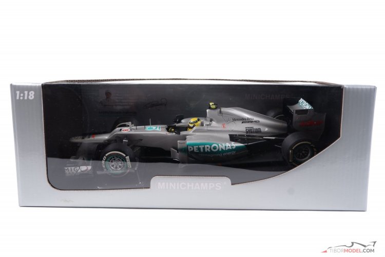 Model car Mercedes W03 Rosberg 2012, 1:18 Minichamps | Tibormodel.com