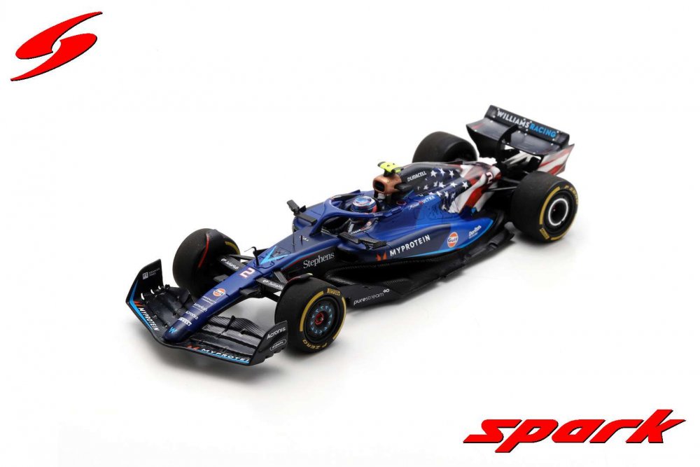 Model car Williams FW45 Sargeant, USA 2023, Spark | Tibormodel.com