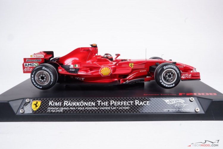 Model Ferrari F2008 Raikkonen 2008, 1:18 Hot Wheels | Tibormodel.com
