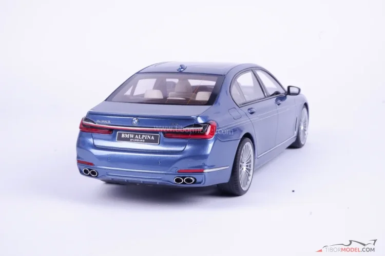 Model car BMW Alpina B7 blue, 1:18 GT Spirit | Tibormodel.com