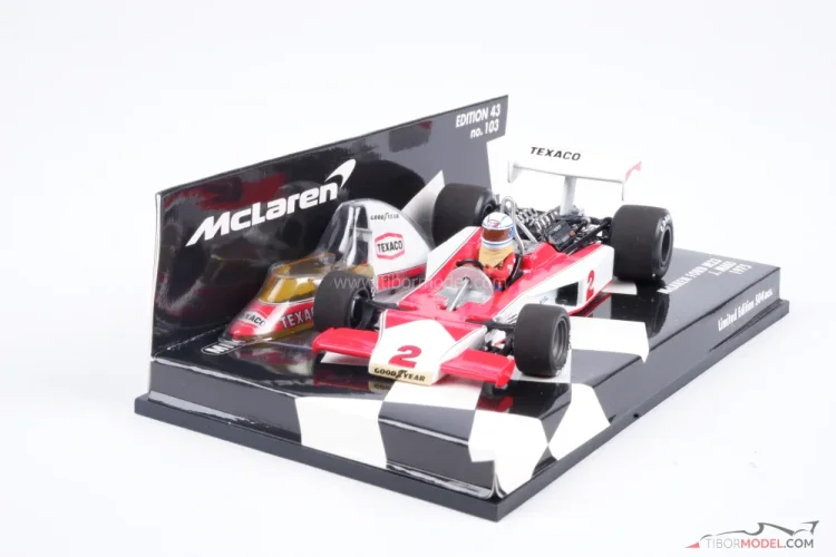 Model car McLaren M23 Mass 1975, 1:43 Minichamps | Tibormodel.com