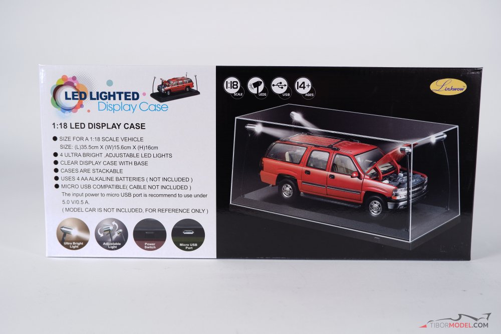 Model - LED showcase for the 1:18 scale cars, Triple9 | Tibormodel