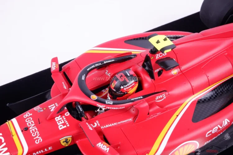 Model Ferrari SF-24 Sainz 2024 Bahrain, 1:18 Looksmart | Tibormodel.com