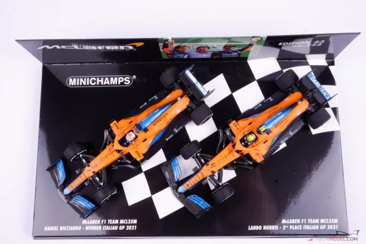 Model car McLaren MCL35M Double Monza, 1:43 Minichamps | Tibormodel.com
