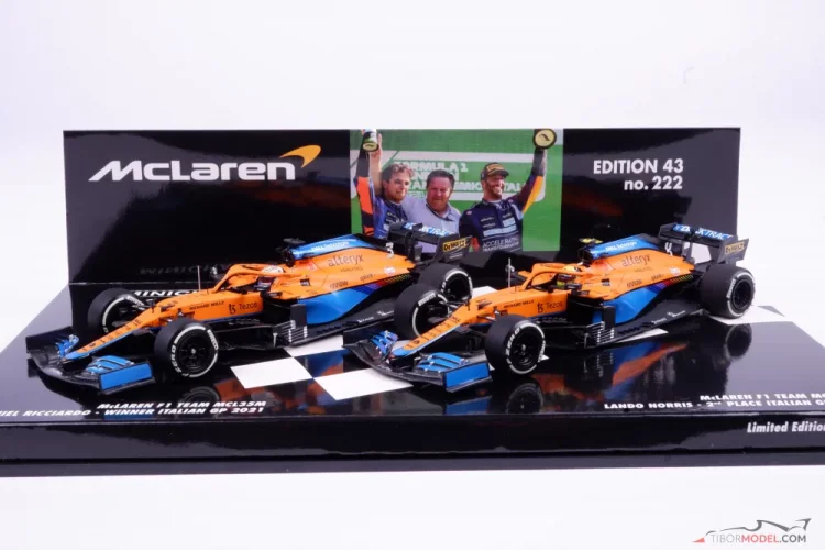Model car McLaren MCL35M Double Monza, 1:43 Minichamps | Tibormodel.com