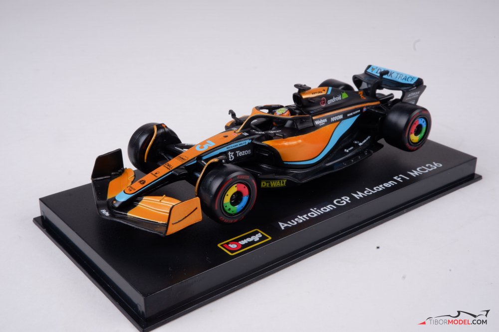 Model car McLaren MCL36 Ricciardo 2022, 1:43 Bburago | Tibormodel.com