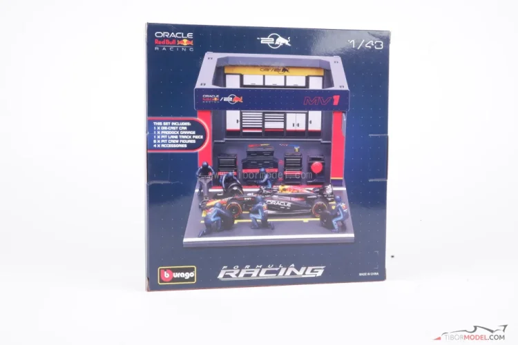 Pit Stop set Red Bull Verstappen 2024, 1:43 Bburago | Tibormodel.com