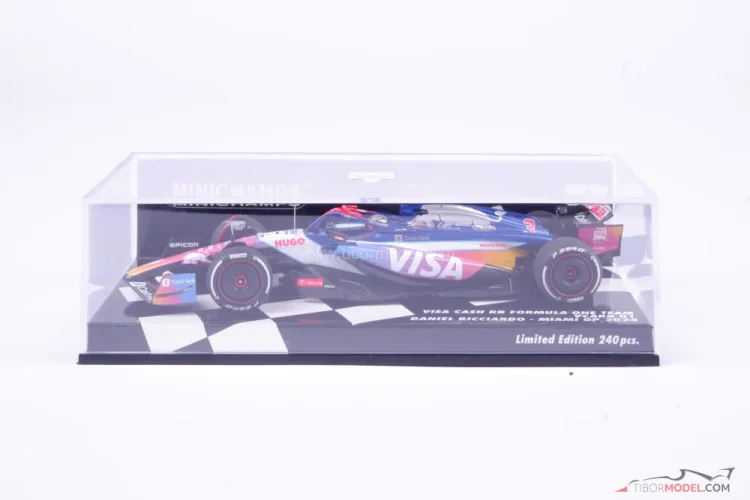 Model car Visa VCARB 01 Ricciardo 2024 Miami, Minichamps | Tibormodel.com
