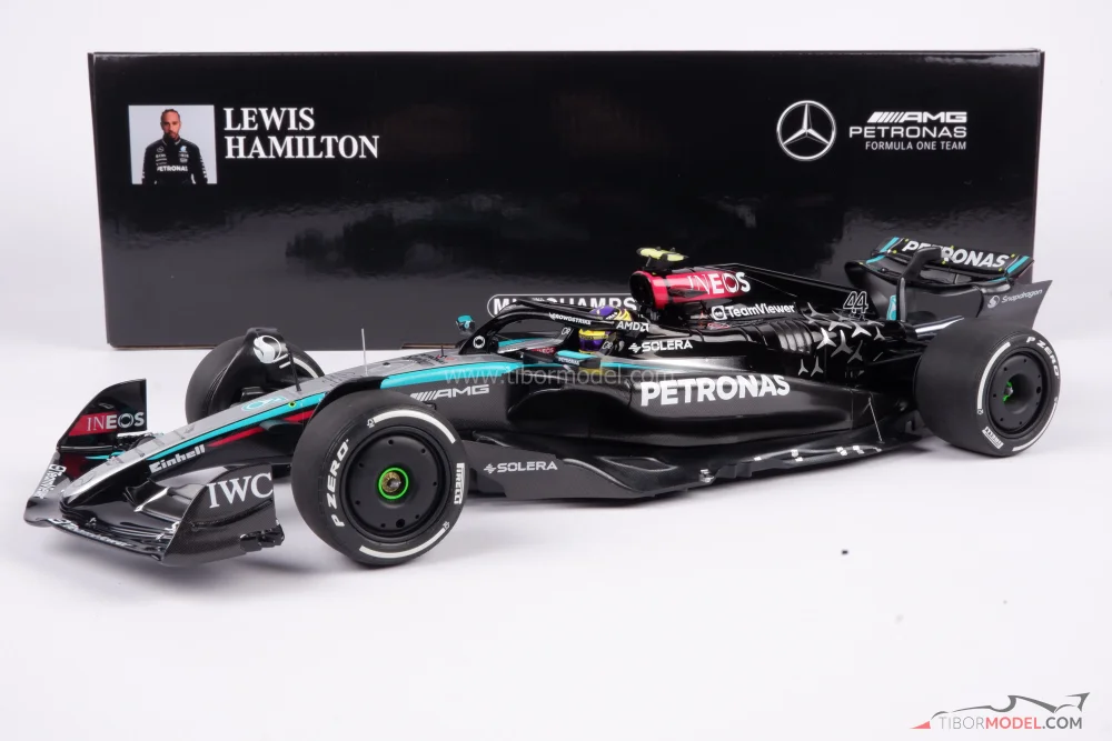 Model car Mercedes W15 Hamilton, 2024, Minichamps | Tibormodel.com