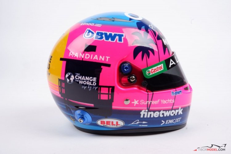 Helmet Fernando Alonso 2022 Miami, 1:2 Bell | Tibormodel.com