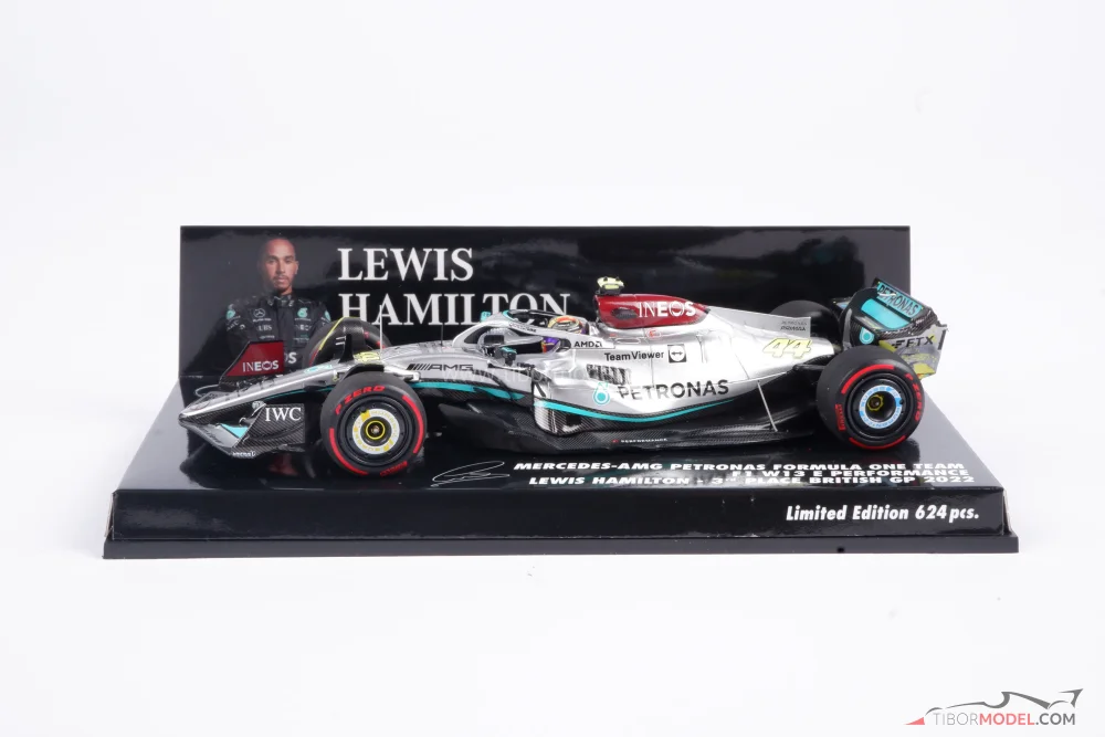 Model car Mercedes W13 Hamilton 2022, 1:43 Minichamps | Tibormodel.com