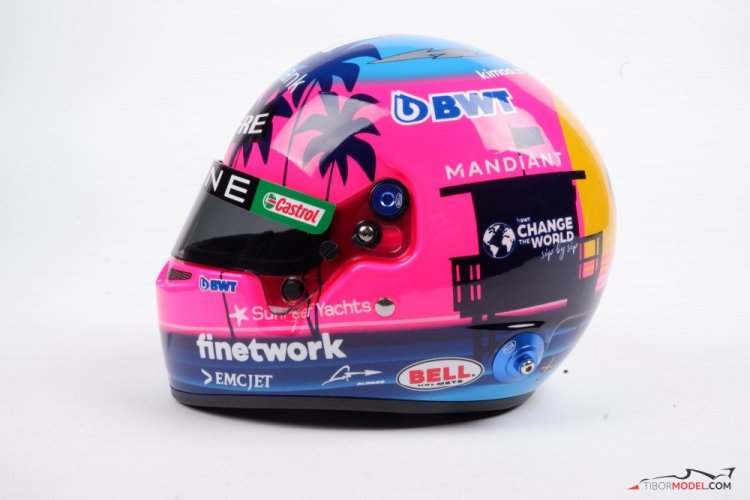 Helmet Fernando Alonso 2022 Miami, 1:2 Bell | Tibormodel.com