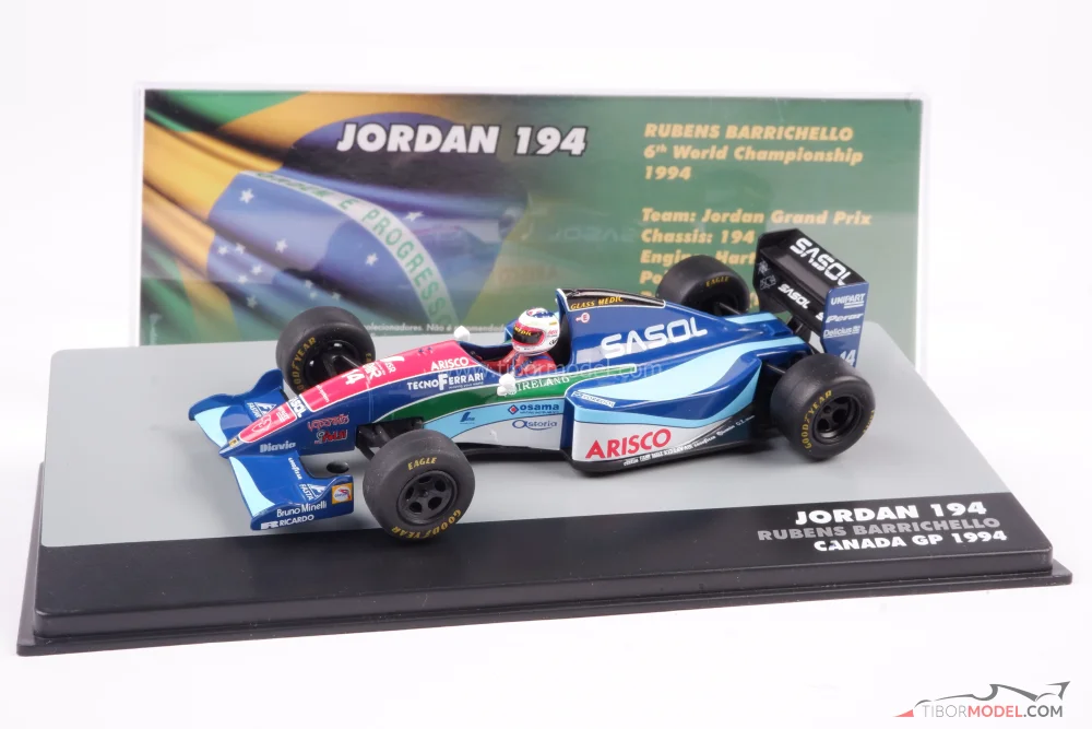 Model car Jordan 194 Barrichello 1994, 1:43 Altaya | Tibormodel.com