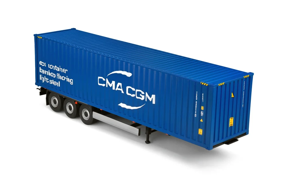 Model trailer CMA CGM container 40 ft, 1:24 Solido | Tibormodel.com
