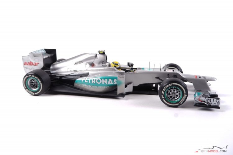 Model car Mercedes W03 Rosberg 2012, 1:18 Minichamps | Tibormodel.com