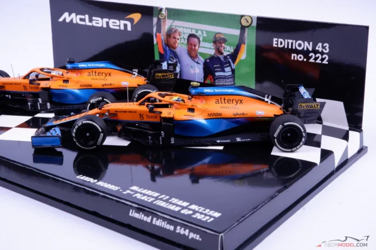 Model car McLaren MCL35M Double Monza, 1:43 Minichamps | Tibormodel.com
