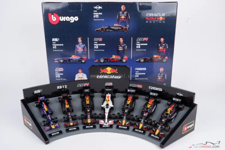 Red Bull F1 dárkové balení 7 monopostu Bburago | Tibormodel.com