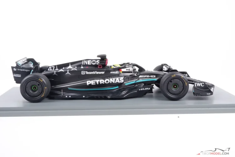 Model car Mercedes W14, Mick Schumacher 2023 test, Spark | Tibormodel.com