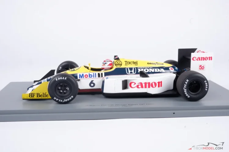 Model car Williams FW11B Piquet 1987, 1:18 Spark | Tibormodel.com