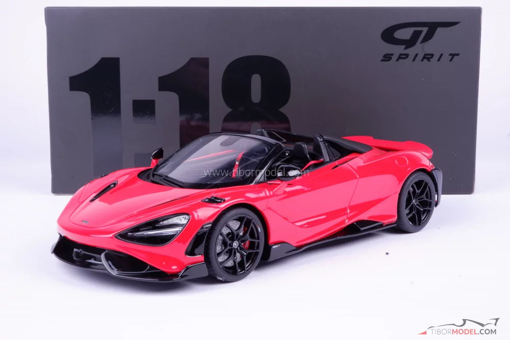 Model car McLaren 765 LT spider red, 1:18 GT Spirit | Tibormodel.com