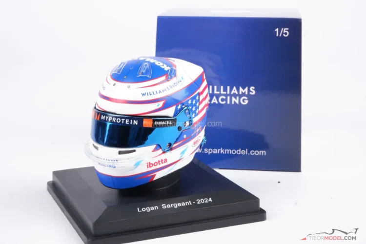 Helmet Logan Sargeant, 2024, 1:5 Spark | Tibormodel.com