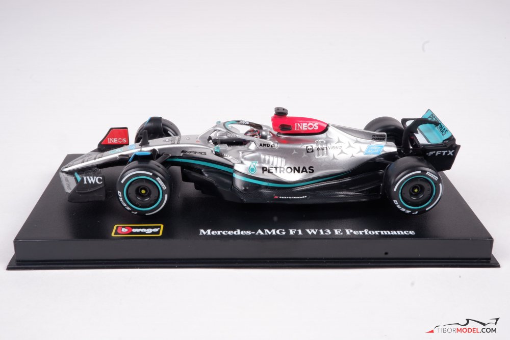 Model car Mercedes W13 Russell 2022, 1:43 Bburago | Tibormodel.com