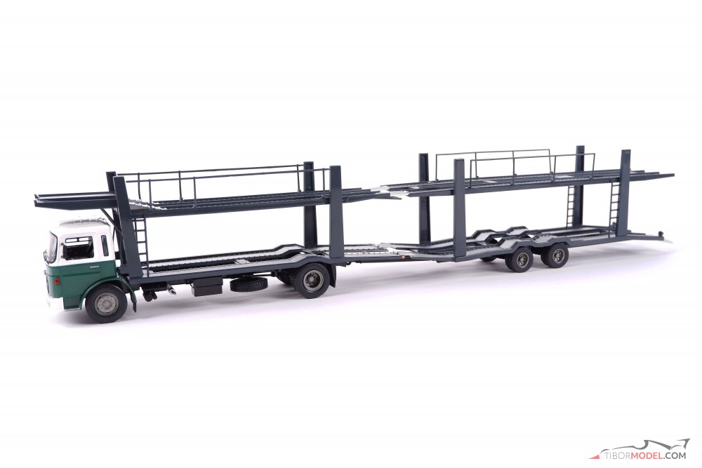 Model truck MAN car transporter with trailer, 1:43 Ixo | Tibormodel.com