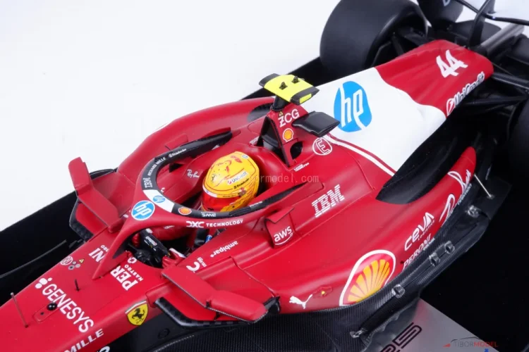 Model Ferrari SF-25 Hamilton Sprint 2025, 1:18 Looksmart | Tibormodel.com