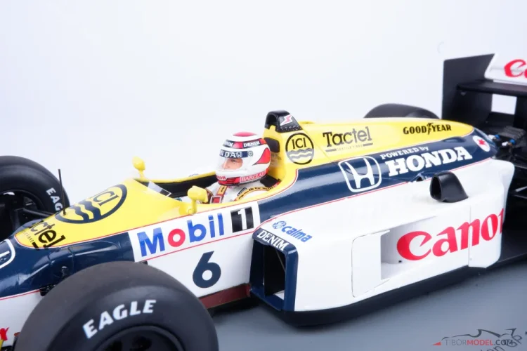 Model car Williams FW11B Piquet 1987, 1:18 Spark | Tibormodel.com