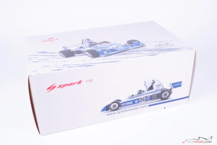 Model car Ligier JS5 Laffite 1976 Long Beach Spark | Tibormodel.com