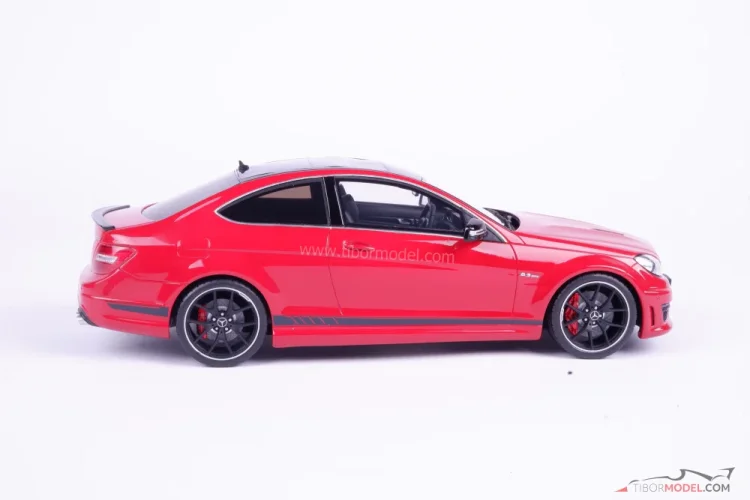 Model car Mercedes C63 AMG red, 1:18 GT Spirit | Tibormodel.com