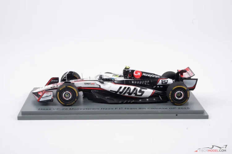 Model Haas VF-25, Oliver Bearman, 2025, 1:43 Spark | Tibormodel.com