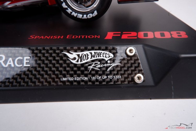 Model Ferrari F2008 Raikkonen 2008, 1:18 Hot Wheels | Tibormodel.com