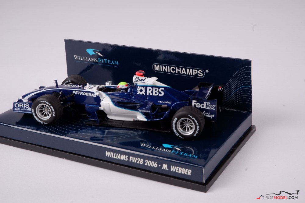 Model car Williams FW28 Webber 2006, 1:43 Minichamps | Tibormodel.com