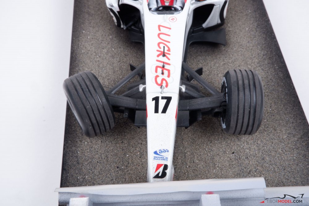 Diorama BAR Honda Button crash 2003 Monaco GP, 1:18 | Tibormodel.com