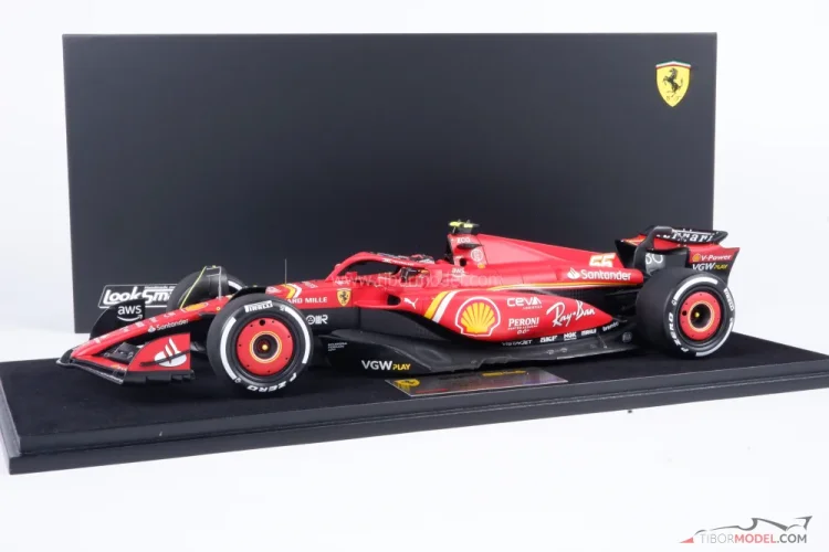 Model Ferrari SF-24 Sainz 2024 Bahrain, 1:18 Looksmart | Tibormodel.com