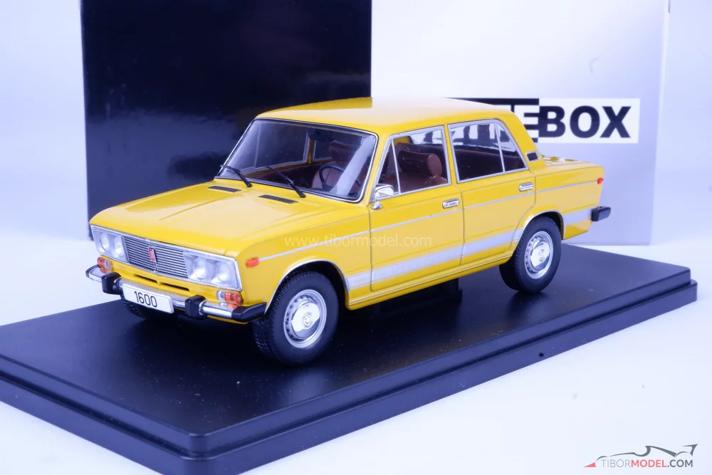 Model car Lada 1600 LS yellow, 1:24 Whitebox | Tibormodel.com