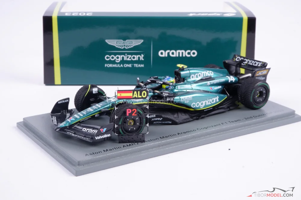 Model car Aston Martin AMR23 - Alonso 2023 Dutch, Spark | Tibormodel.com