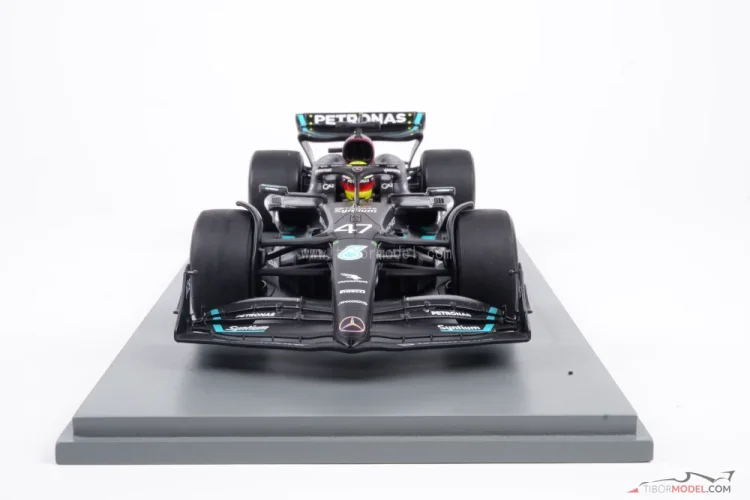 Model car Mercedes W14, Mick Schumacher 2023 test, Spark | Tibormodel.com