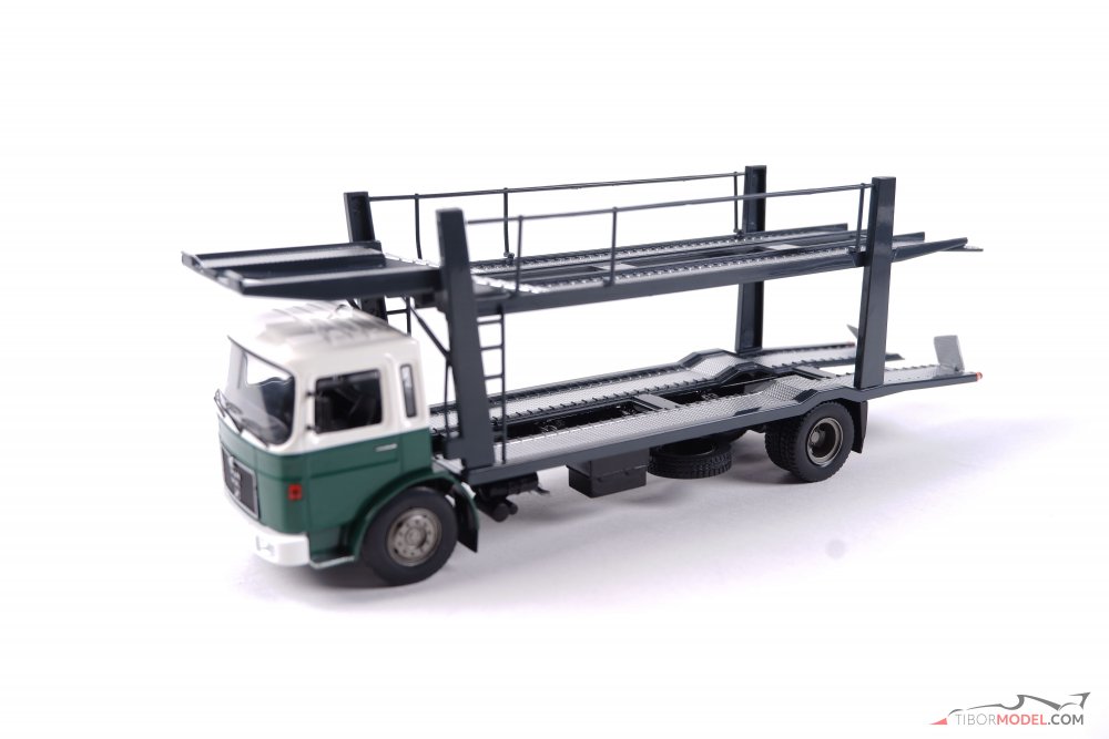 Model truck MAN car transporter with trailer, 1:43 Ixo | Tibormodel.com