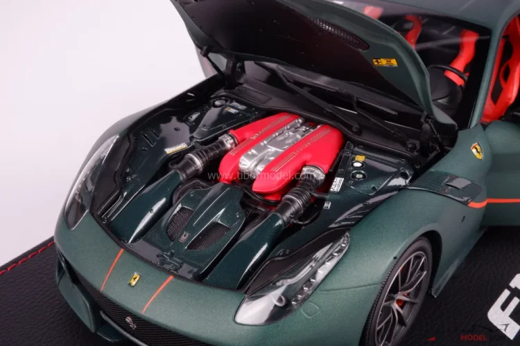 Model car Ferrari F12 TDF matte green, 1:18 BBR | Tibormodel.com