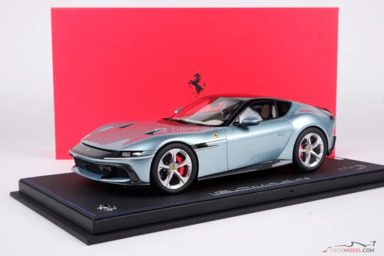 Model car Ferrari 12Cilindri Coupé celeste, 1:18 BBR | Tibormodel.com