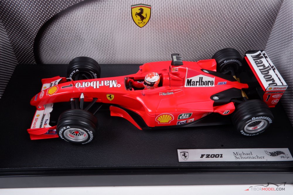 Model car Ferrari F2001 Schumacher, 1:18 Hot Wheels | Tibormodel.com