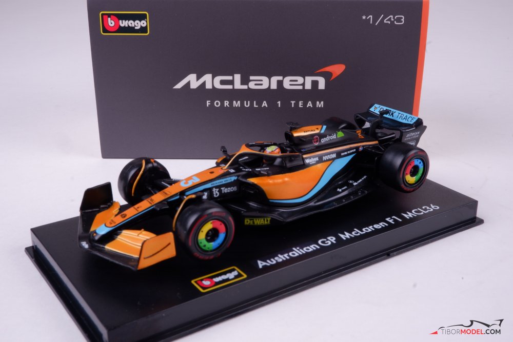 Model car McLaren MCL36 Ricciardo 2022, 1:43 Bburago | Tibormodel.com